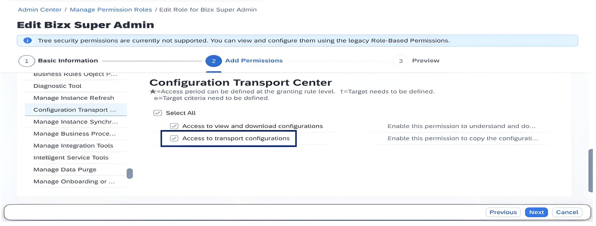 Employee Central Add to Transport Bundle – BizX Technologies